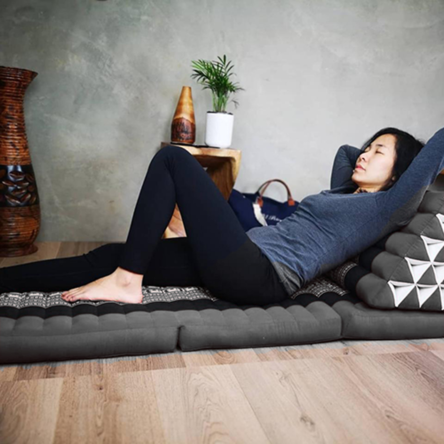 [MANGO TREES] JUMBO Thai Triangle Pillow Daybed Mattress Kapok Filled ...